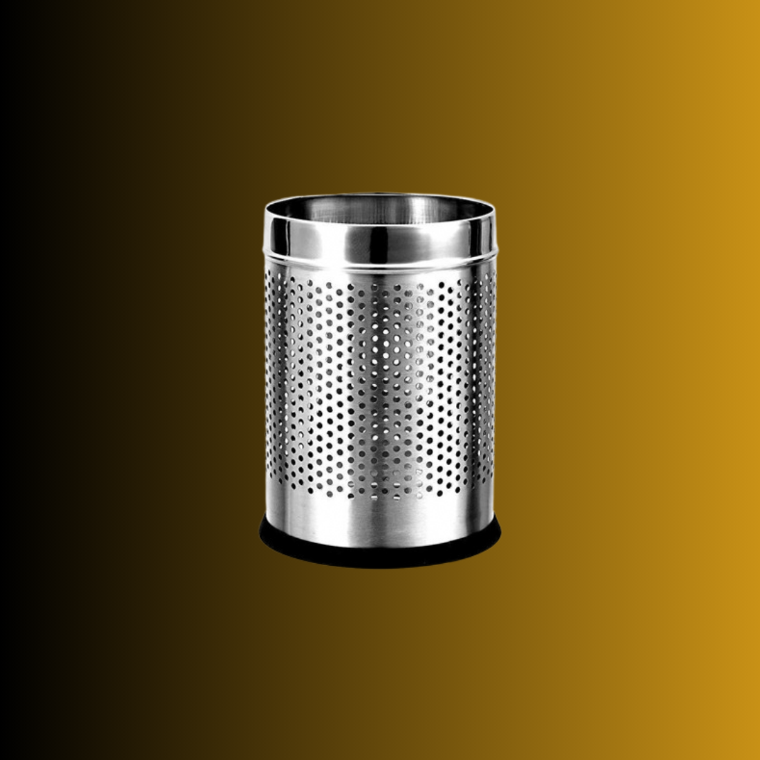 OPR Stainless Steel Open Perforated Dustbin Without Lid